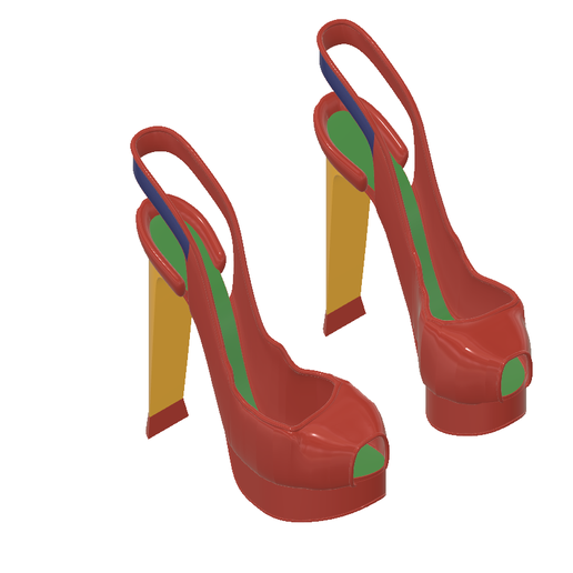 Download Stl File Sex Girlfriend Purple Women Shoes Fashion Real